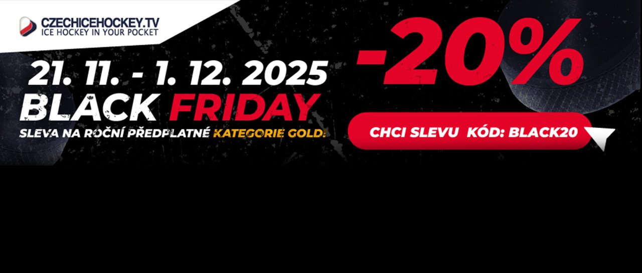 Black Friday na CZECHICEHOCKEY.TV: Sleduj hokej naplno se slevou 20 % ...